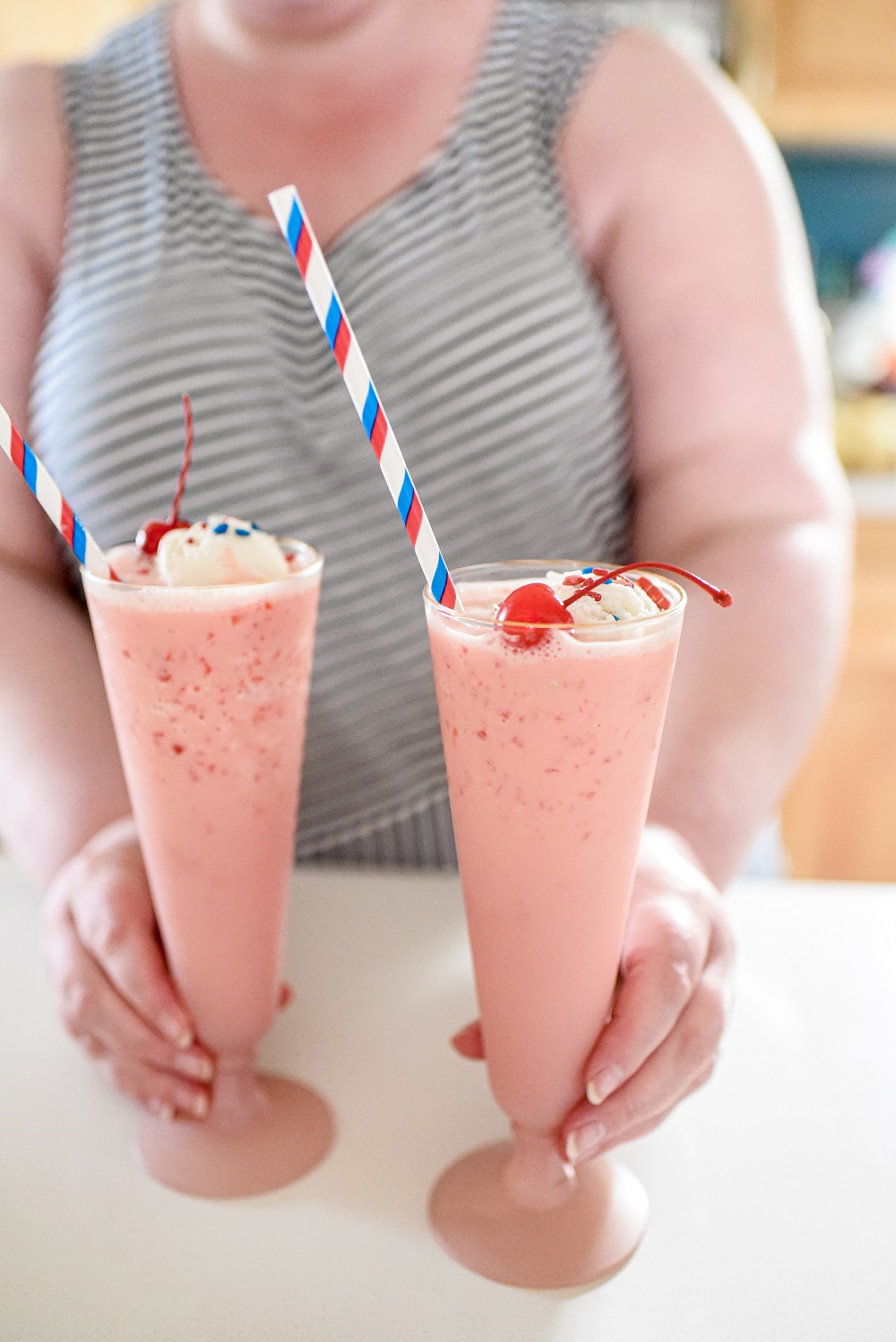 Cherry Milkshakes for Memorial Day – With Wonder and Whimsy