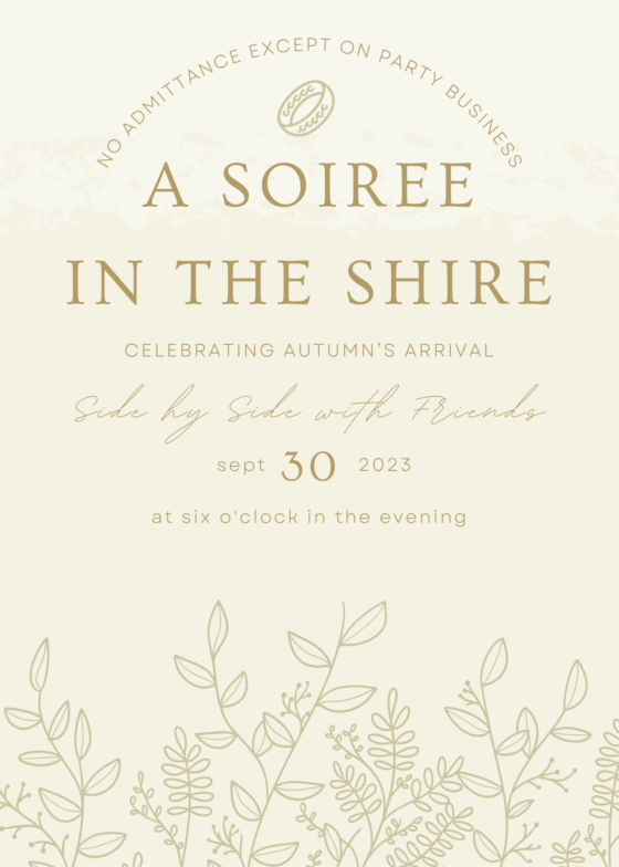 Soire in the Shire Hobbit-Themed Dinner Party (2) - With Wonder and Whimsy